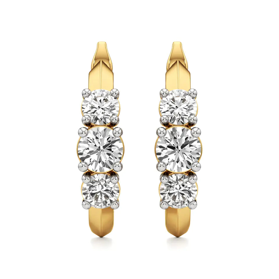 Radiant Elegant Diamond Huggie Hoop Earrings – WAHE